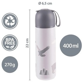 Zopa Termoska na tekutiny se silikonovým držákem 400 ml Mountains