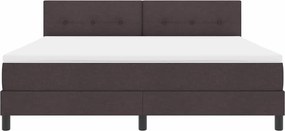 Postel s boxspringem s čelo Tmavě hnědá 180 x 200 cm textil 3338709