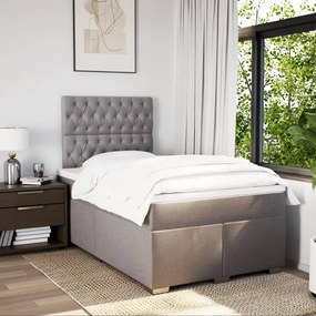 Box spring postel s matrací taupe 120x190 cm textil 3290438