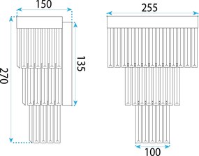 Toolight Rea, Nástěnné svítidlo APP1536-1W Chrome, OSW-06162