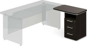 Přístavný kontejner TopOffice 90 x 55 cm, pravý, wenge
