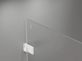Mexen Lunar-B L, sklápěcí sprchový kout levý 90 x 70 cm, 8mm čiré sklo, bílý profil, 832L-090-070-20-00-L