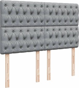 Box spring postel s matrací světle šedá 140 x 200 cm textil 3291310