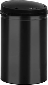 Odpadkový koš s automatickým senzorem 30 l uhlíková ocel černý 322698