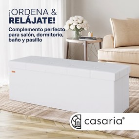 Lavice s úložným prostorem bílý 115x38x38cm s úložný prostor skládací