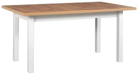 Jídelní stůl MODENA 2 XL doprava zdarma deska stolu bílá, nohy stolu ořech
