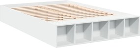 Rám postele bílý 150 x 200 cm kompozitní dřevo 3280559