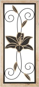 Nástěnná dekorace Koman B 60 cm hnědá/černá
