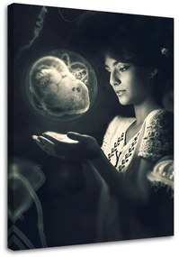 Gario Obraz na plátně Dívka s magií v rukou - Barrett Biggers Rozměry: 40 x 60 cm