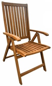 Dřevěná zahradní židle s područkami PANAMA 9152