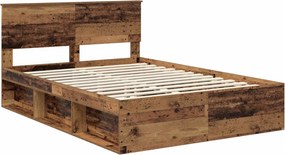Rám postele Staré dřevo 135 x 190 cm Masivní borové dřevo 3410616
