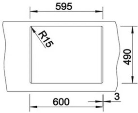 Blanco Dalago 6 Granitový dřez bez odkapu s excentrickým ovládáním, 61,5x51cm, tartufo, 517320