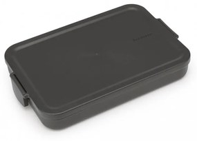 Brabantia MAKE&TAKE FLAT Obědový box 25,5x16,6x3,7 cm - tmavě šedá