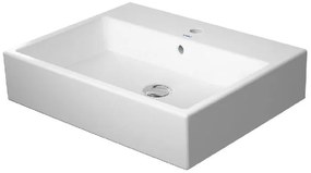 Duravit Vero Air - Umyvadlo 600x470 mm, s přepadem, otvor pro baterii, WonderGliss, bílá 23506000001