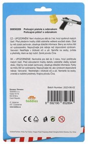 Teddies Pistole policejní 15cm plast s odznakem + přísavky 2ks na kartě