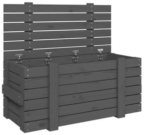 825000 vidaXL Úložný box šedý 91 x 40,5 x 42 cm masivní borové dřevo