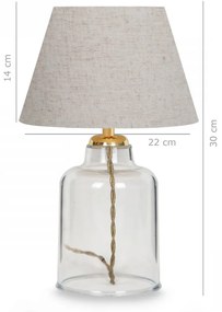 Stolní lampa Glastor 30 cm béžová