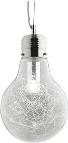 závěsné stropní svítidlo ideal lux luce sp1 033679 1x60w e27 - chrom/transparentní