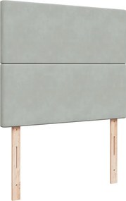 Box spring postel s matrací světle šedá 120x190 cm samet 3293152