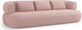 Světle růžová pohovka z textilie bouclé 226 cm Jenny – Micadoni