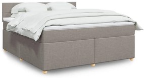 Box spring postel s matrací taupe 180x200 cm textil 3289063