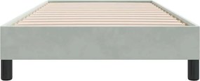 Postel Box Spring bez matrace světle šedá 90x210 cm samet 3315807