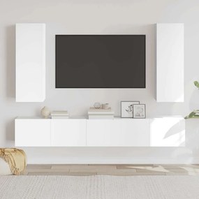 5dílný set TV skříněk bílý kompozitní dřevo 3114246
