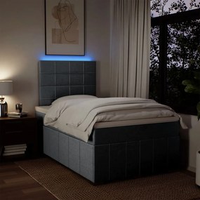 Box spring postel s matrací světle šedá 120x190 cm textil 3293907