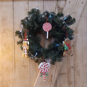 Vánoční ozdoba na stromeček Perníček, 11 cm, k zavěšení, PVC, IP44, venkovní