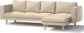 Potah na pohovku IKEA Norsborg 4-místná se šezlongem barva béžová látka pletený vzor