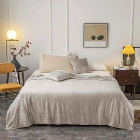 Spod Igły i Nitki Přehoz z mikrovlákna 150x200 Solo béžový