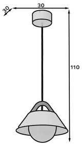 Eltap Moderní závěsné osvětlení Almitara 1, 30x110x30cm