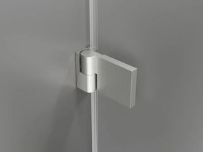 Mexen Lunar-B Duo výklopný sprchový kout 70 x 70 cm, čiré sklo, broušená ocel, 832-070L-070P-97-00
