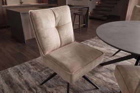 Designová otočná židle Narayan béžový samet