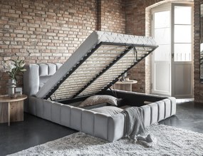 Dvoulůžková postel LAMICA I 160x200 s LED osvětlením Monolith - výběr z 4 provedení