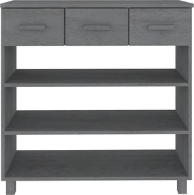 Konzolový stolek HAMAR tmavě šedý 90x35x90 cm masivní borovice 340466
