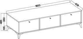 FALCO TV stolek Tomila 303/1 Odstín: Eukalyptus