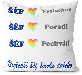 Polštář Šéf poradí (Velikost: 40 x 40 cm)