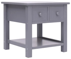 284069 vidaXL Odkládací stolek šedý 40 x 40 x 40 cm dřevo pavlovnie