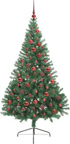 Umělý osvětlený vánoční stromeček Zelená 180 cm PVC 3397011