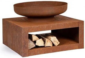 BIZZOTTO ohniště EFESTO mísa s držákem na dřevo RUSTY 0782437