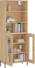 vidaXL Skříň highboard 69,5 x 34 x 180 cm kompozitní dřevo [3189328] Barva: kouřový dub