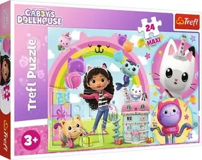 Trefl - Puzzle - Gábinin kouzelný domek MAXI / 24 dílků / 60 x 40 cm /