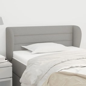 Čelo postele typu ušák světle šedé 83x23x78/88 cm textil 3117258