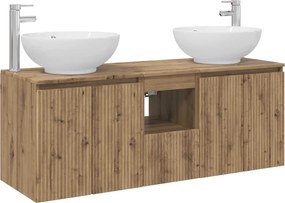 Sada koupelnových skříněk 3 ks Dub artisan 49,5 x 44,5 x 65 cm 3405706
