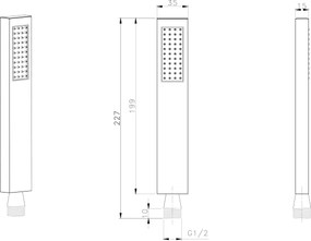 Sapho Ruční sprcha 200 mm zlato mat DO319