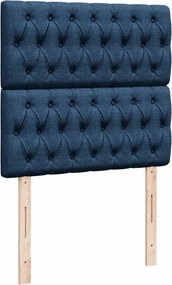 Box spring postel s matrací modrá 90x200 cm textil 3291564