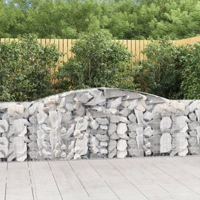 Klenutý gabionový koš 400 x 30 x 100/120 cm pozinkované železo 153525