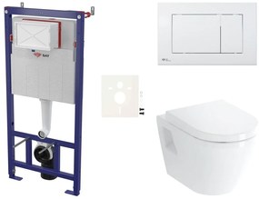 Cenově zvýhodněný závěsný WC set SAT do lehkých stěn / předstěnová montáž+ WC VitrA Integra SIKOSSINTSC20K