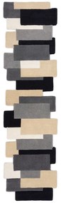Flair Rugs koberce Kusový koberec Abstract Collage Monochrome ROZMĚR: 60x230